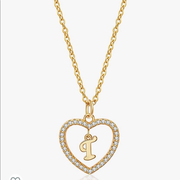 Jewelry | Holyfast Initial Heart Necklace T Heart Letter | Poshmark
